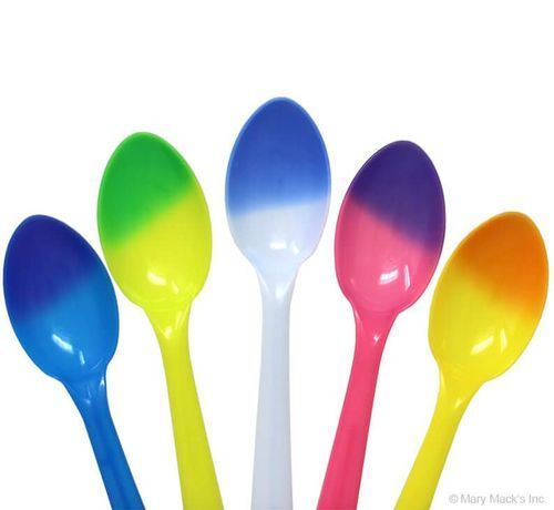 Colored Plastic Spoons | 1-800-Shaved-Ice