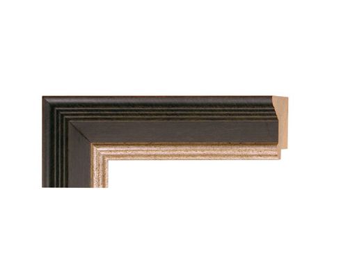 2" Traditional Black Picture Frame Moulding, Frame Molding. MO79764 B/W III