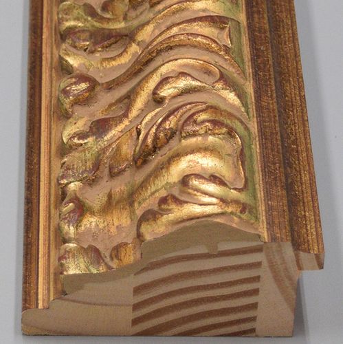 3 1/2" Baroque Gold Picture Frame Moulding, Frame Molding. MO78816 GIII