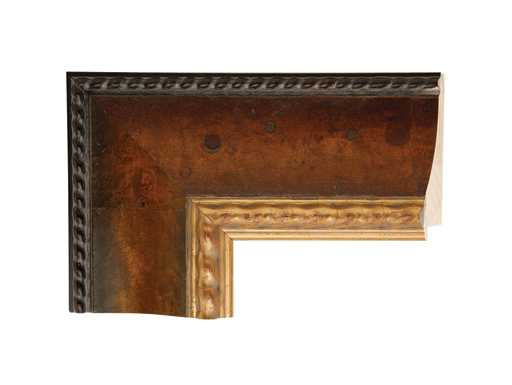 4 3/4" Gold /Walnut Picture Frame Moulding, Frame Molding. MO83559 ...