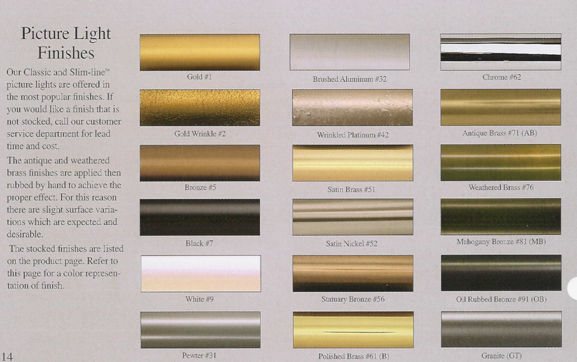 Halogen Picture Light ,Art Light UV Filtered