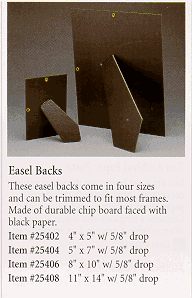 Picture Frames Easel Back