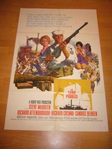 the Sand Pebbles Vintage Movie Poster