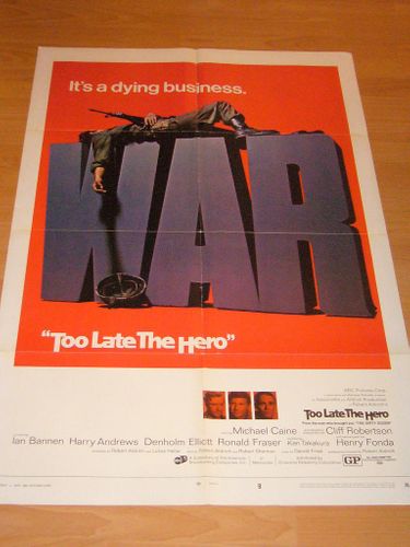 Too Late the Hero is a 1970 Movie Poster