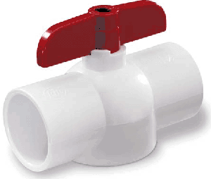 1-1/2" Solvent Ball Valve - SLIP x SLIP - PVC