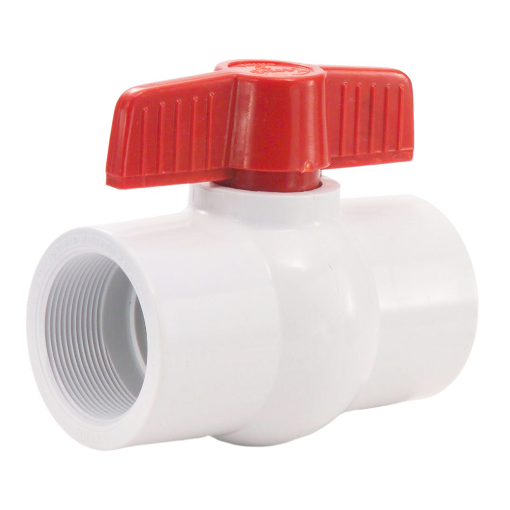 1-1/2" Threaded Ball Valve - FPT x FPT - PVC