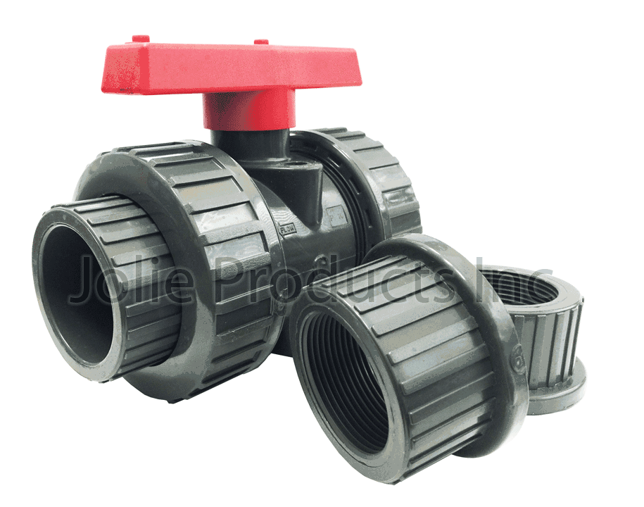 1-1/2" True Union Ball Valve - Slip and Threaded Adapters Included