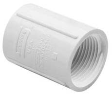 1" FPT x 1" FPT Threaded PVC Coupler