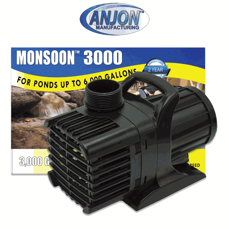 Anjon - Monsoon Pump - 3000 GPH - 30ft Cord