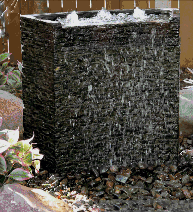 Aquascape - Stacked Slate Spillway Wall - 32" Landscape Fountain Kit ...