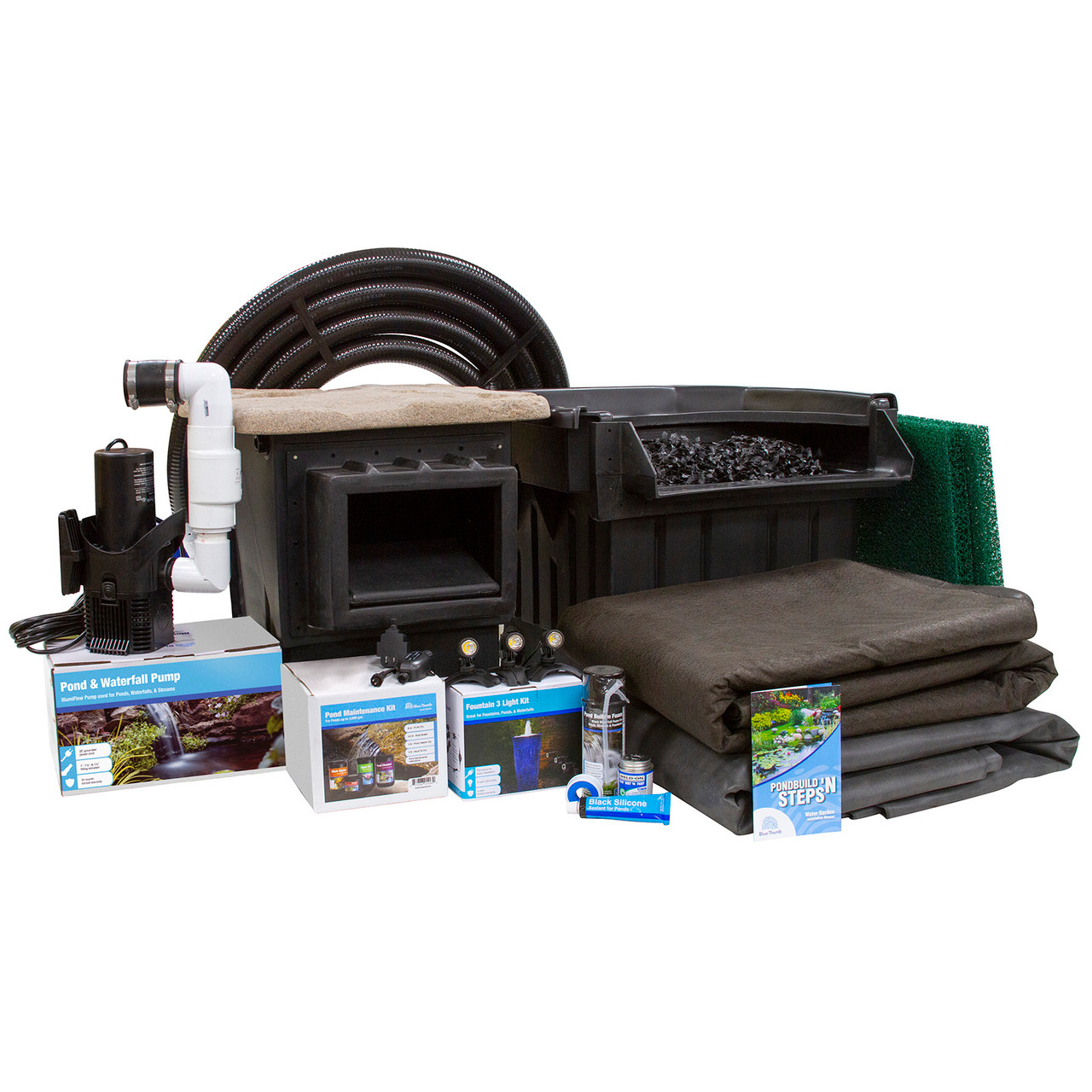 Blue Thumb - 6' x 8' Complete Elte Pond Kit (2100gph) - PB1250