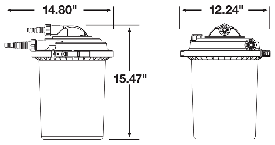 EasyPro - 1300 Gallon Eco-Clear Pressurized Filter - No UV - EC1300