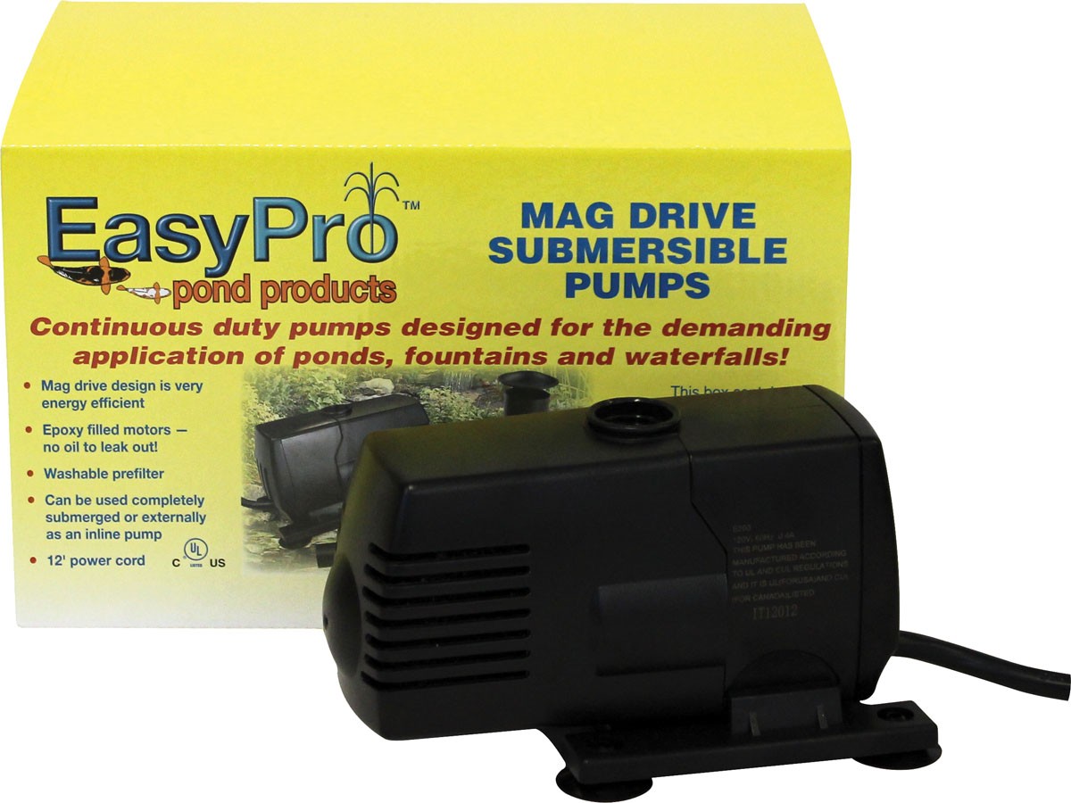 EasyPro - 200 GPH Submersible Mag-Drive Pump w/ Volcano, Waterbell ...
