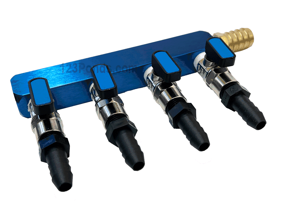 EasyPro - Four-way air splitter 3/8" x 3/8" x 3/8" x3/8" x 5/8" - VLA4