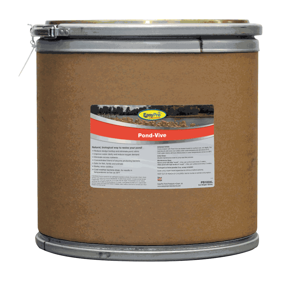 EasyPro - Pond-Vive Bacteria X 100 lb. Drum Bulk - Loose powder with 8 ...