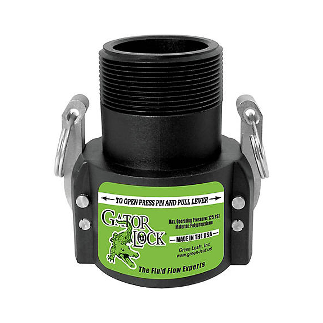 Gator Lock - (B) Series - Female Coupler - 3" Male Thread - Locking