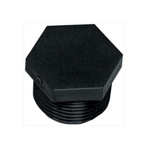 Hex Poly Plug - 3/4" Male Thread - Black
