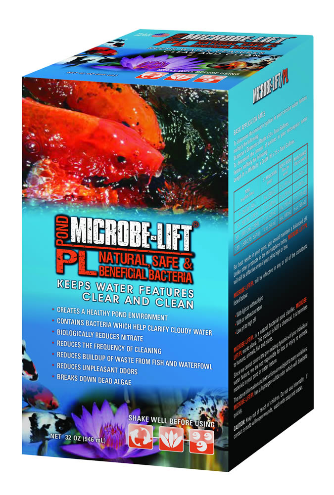 Microbe-Lift PL - #1 Beneficial Pond Bacteria - 32oz (Quart) - 10PLQ