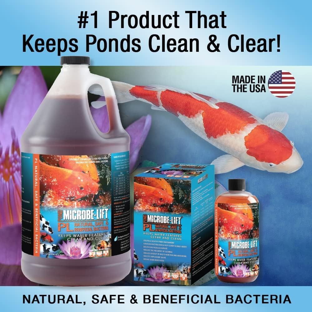 Microbe-Lift PL - #1 Beneficial Pond Bacteria - 32oz (Quart) - 10PLQ