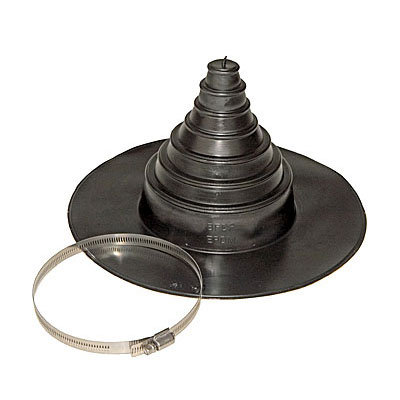 Pipe Boot - Fits Pipe 1" - 6-7/8" OD - Includes Stainless Clamp