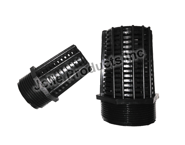 Polyethylene Valve Screen / Intake Screen - 1-1/4" MPT - Black