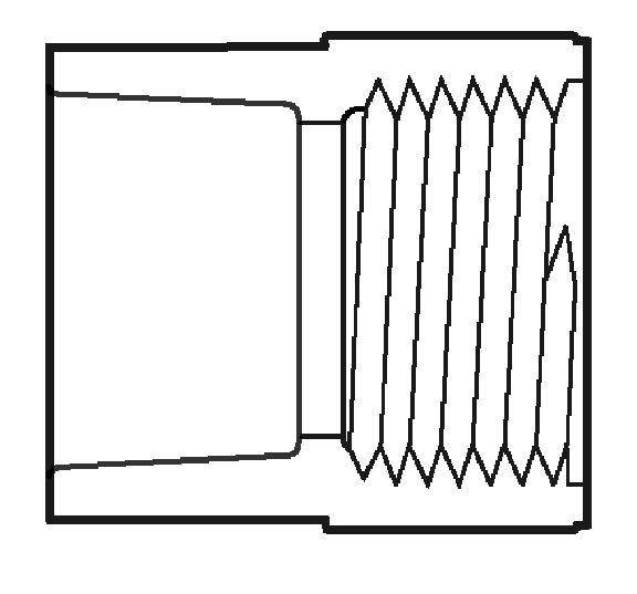Schedule 40 PVC - Female Adapter - 2" FPT x SOC - 435-020