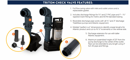 Triton - 1-1/2" - 2" Check Valve and Pump Discharge Assembly - TR215CV ...