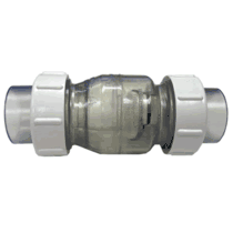 True Union Check Valves - Clear