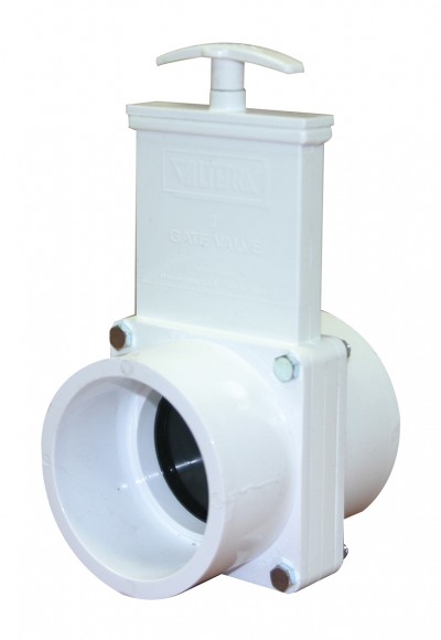 Valterra - Knife (Gate) Valve - White - PVC - 3"