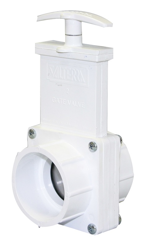 Valterra - Knife (Gate) Valve - White - PVC - Stainless Steel Paddle ...