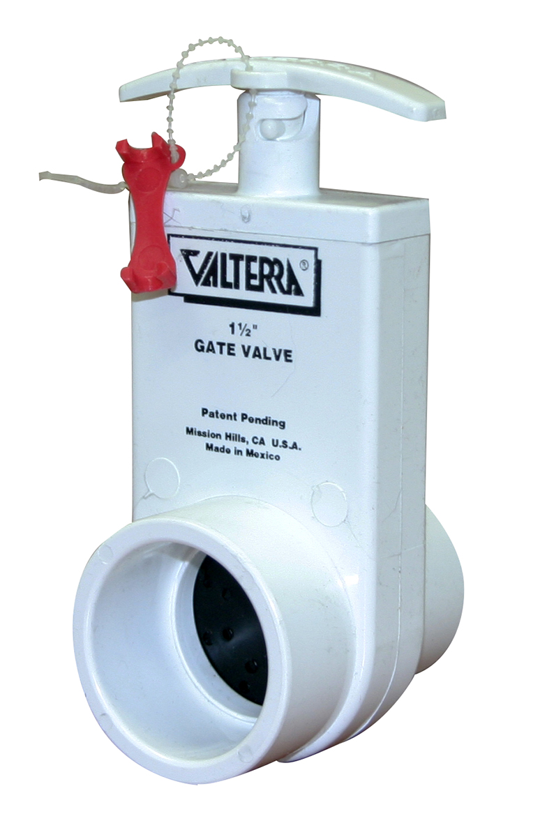 Valterra - Knife (Gate) Valve - White - PVC - UniBody - 1-1/2"