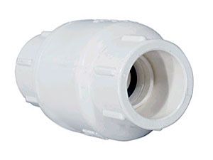 White PVC Swing Check Valve - 2" Slip x 2" Slip