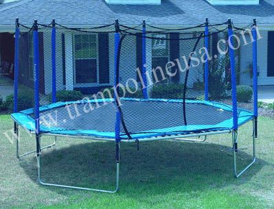 Octagon and Oval Trampolines with Enclosures
