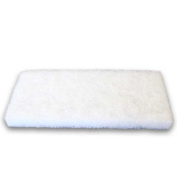 3M White Doodlebug Cleaning Pad - 8440 - 4.6" x 10" | 1877FloorGuy
