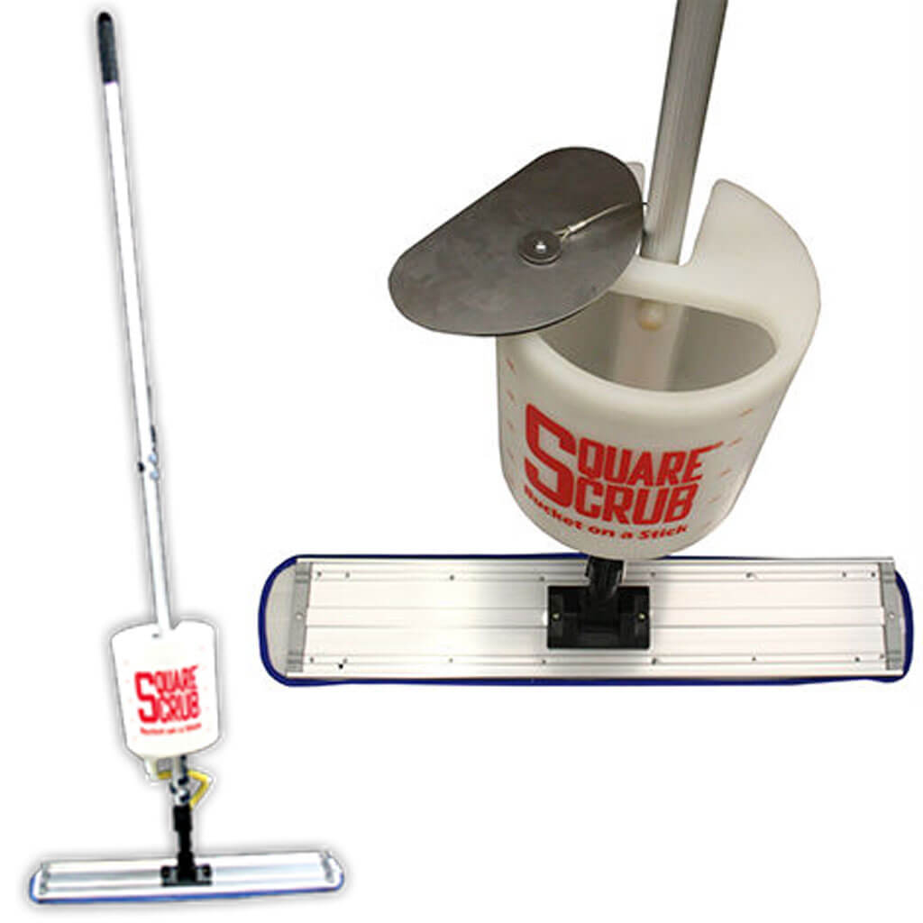 Floor Finishing Applicator Mop-Bucket on Stick | Square Scrub