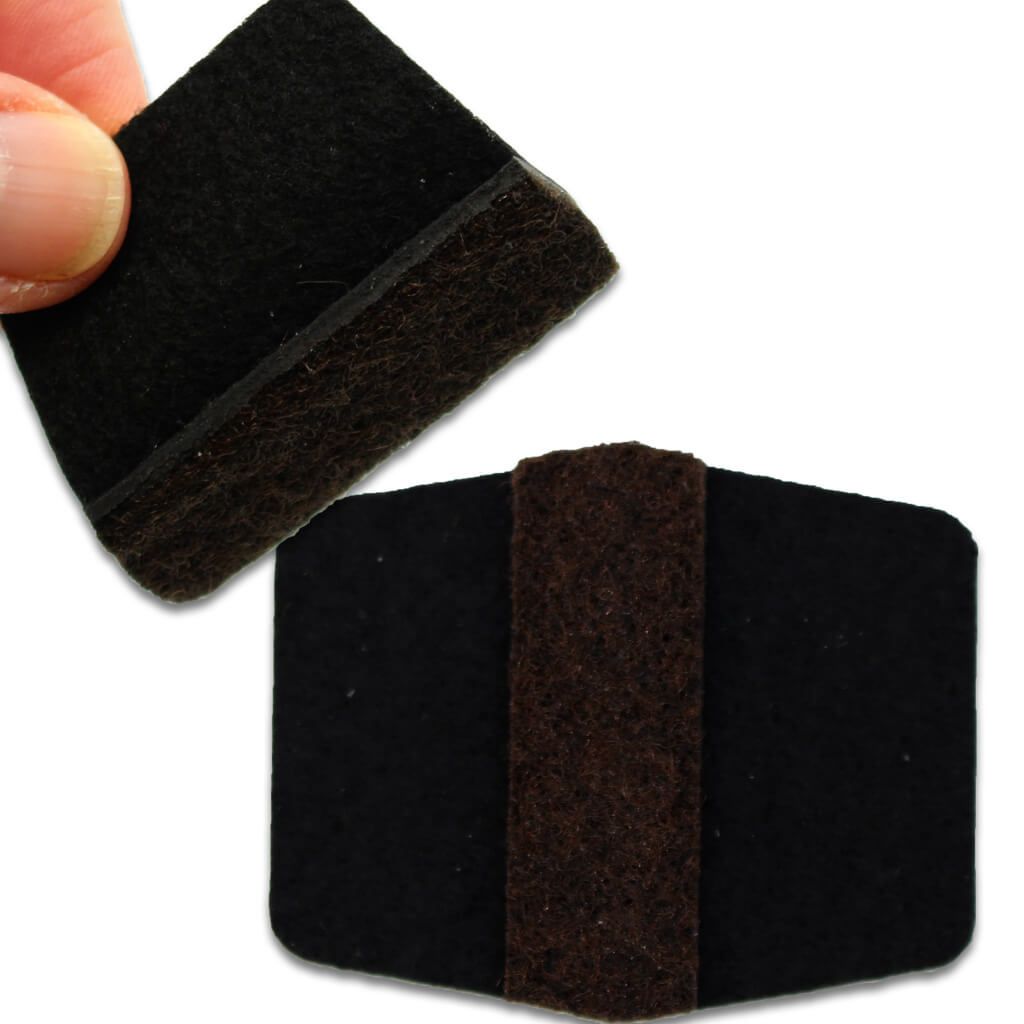 Medium 100pk BLACK - Wrap Around Felt Floor Saver | 1877floorguy