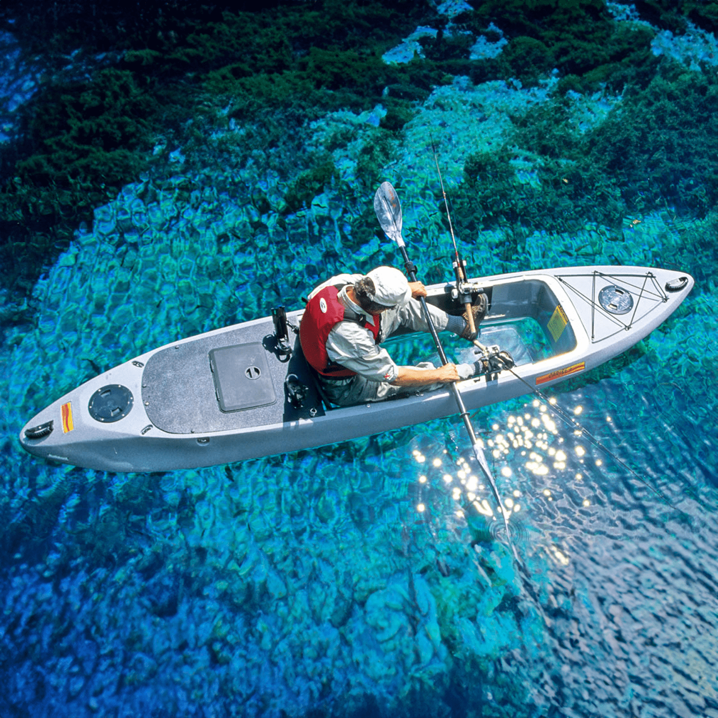 Caribe Clear Bottom Fishing Kayak