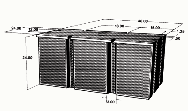 24" x 48" x 24" Float Drum