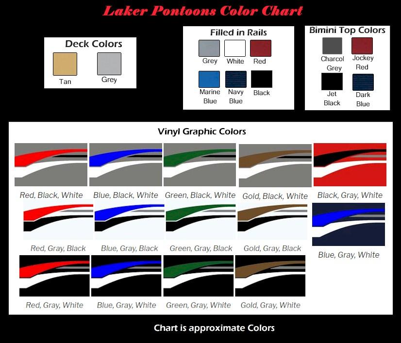 Laker Pontoons Color Chart