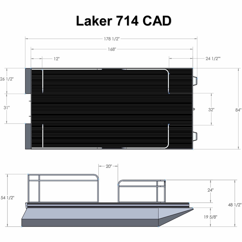 Laker 714 Basic Pontoon Boat