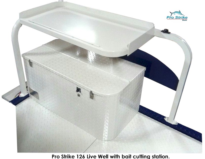 Mini Pontoon Fishing Boat Livewell w/ bait cut station