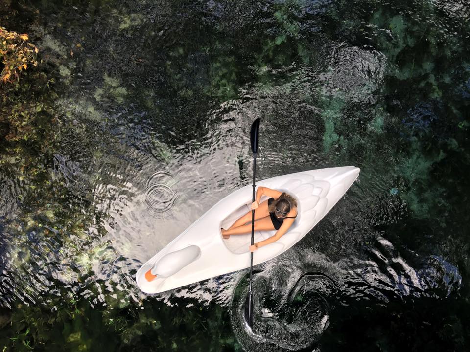 Swan Kayak View From Above