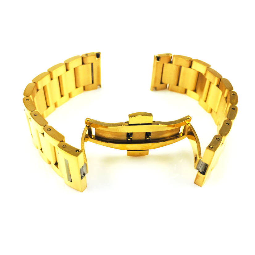 Movado Compatible Gold Tone Steel Metal Bracelet Replacement Watch Band ...