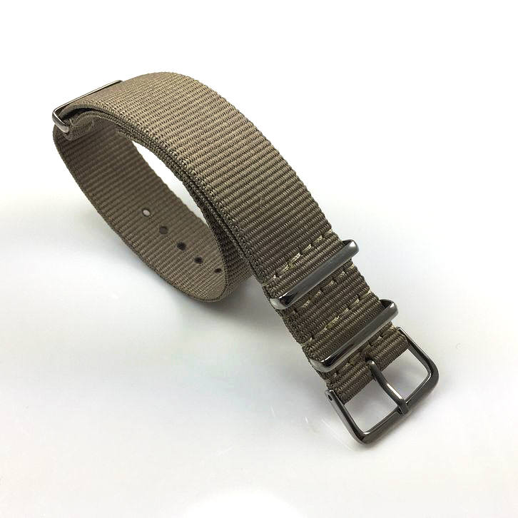 Luminox Compatible Khaki One Piece Slip Through Nylon Watch Band Strap ...