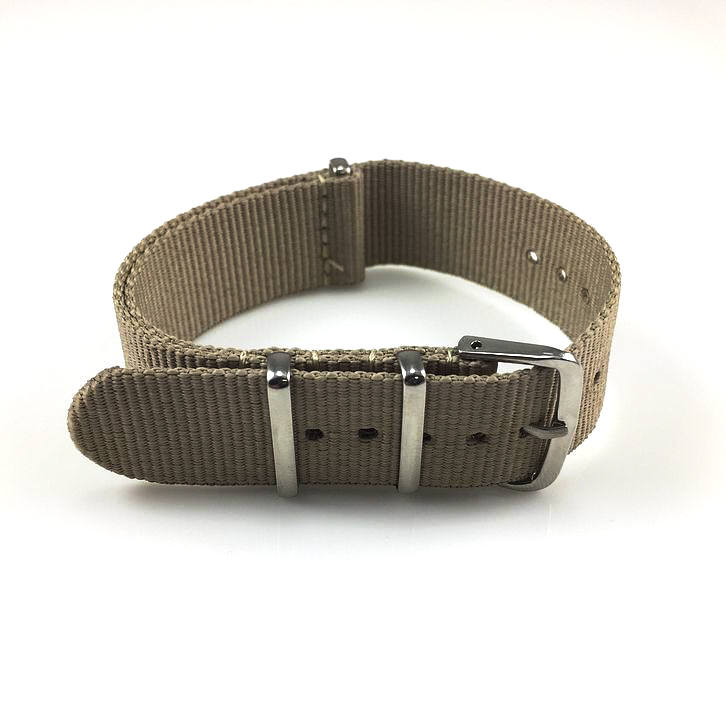 Relic Compatible Khaki One Piece Slip Through Nylon Watch Band Strap ...