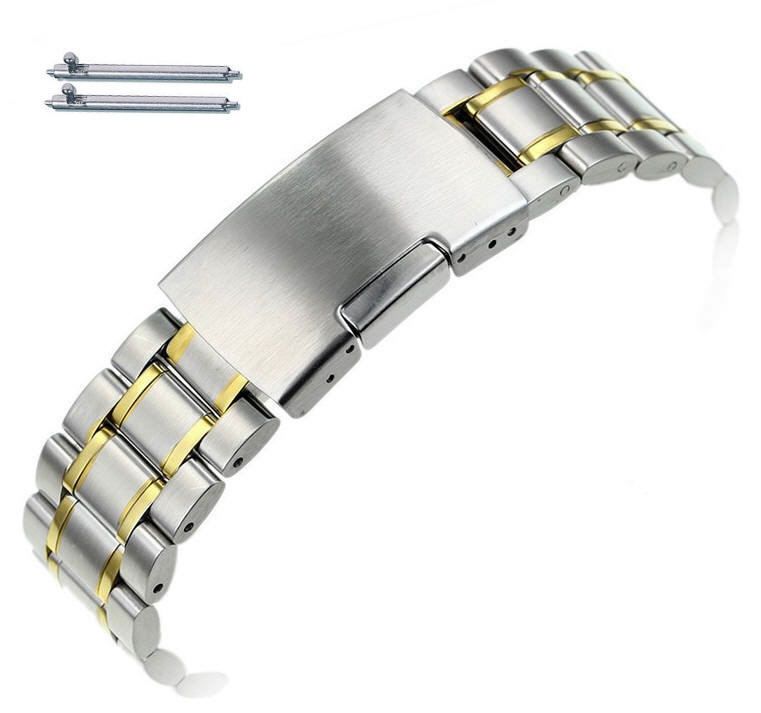 Armani Exchange Compatible Two Tone Gold Steel Metal Bracelet ...