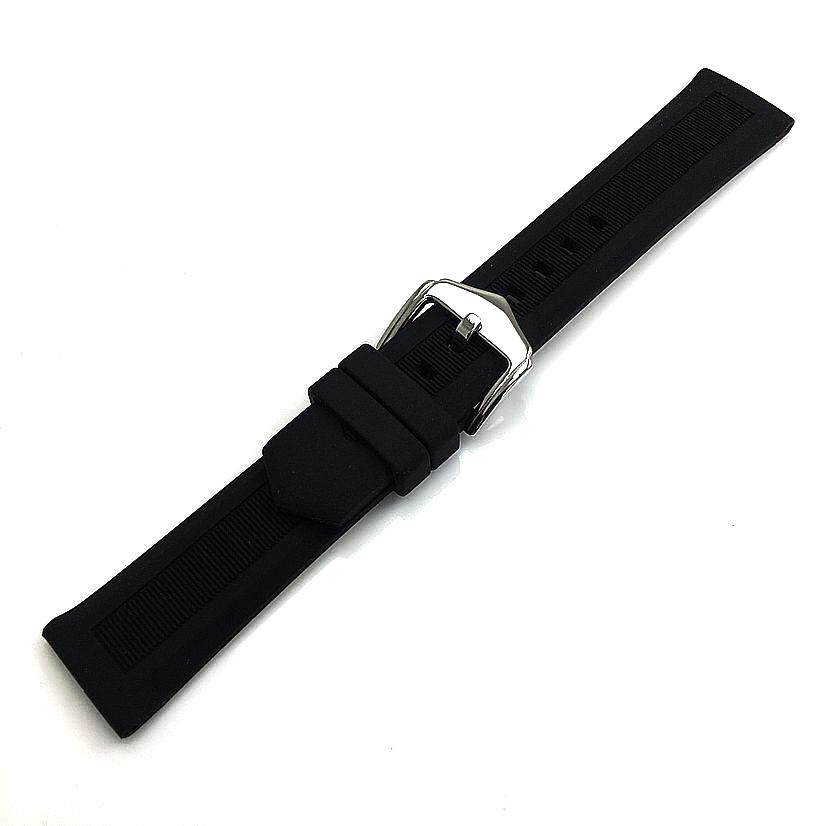 Timex Compatible Black Silicone Replacement Watch Band Strap #4411