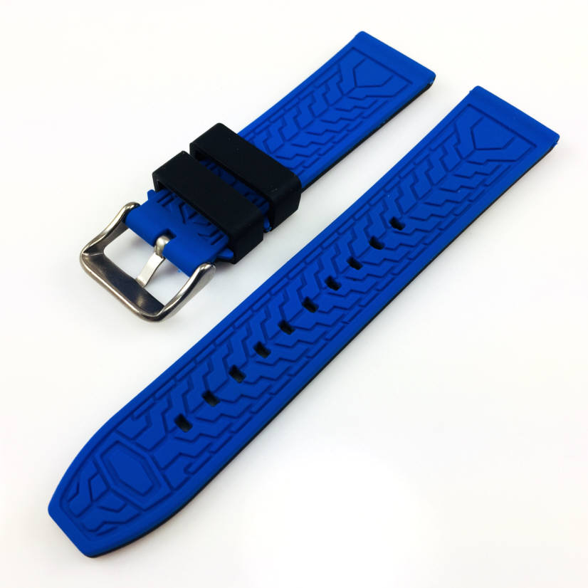 Coach Compatible Black & Blue Double Side Rubber Silicone Replacement ...