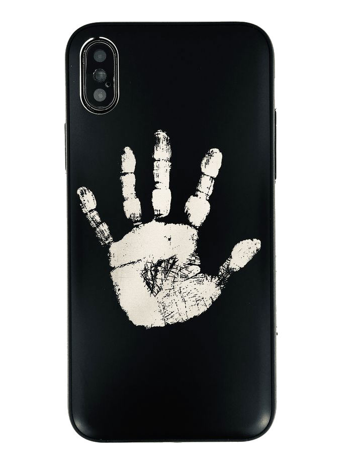 Black iPhone & Samsung Aluminum Metal Cell Phone Case Cover Hand Print ...