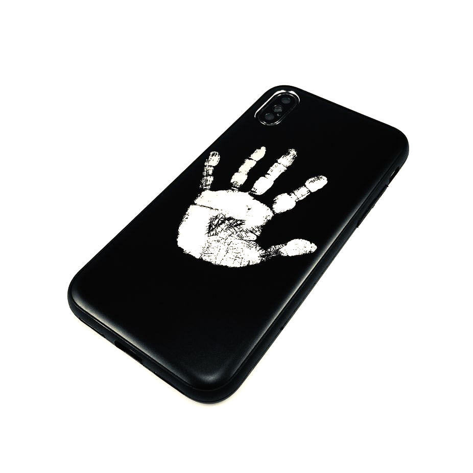 Black iPhone & Samsung Aluminum Metal Cell Phone Case Cover Hand Print ...